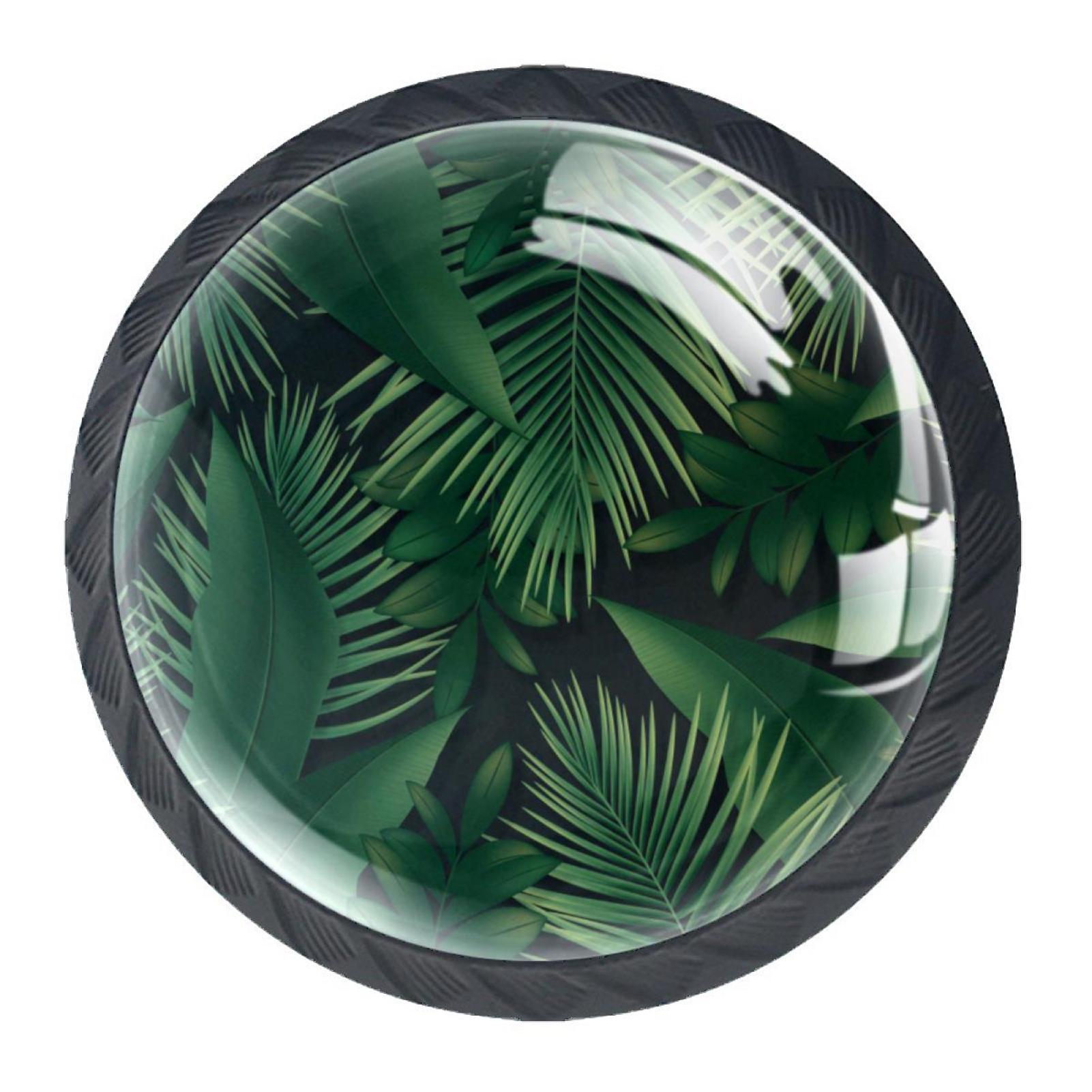 4 Pcs Leaves Foliage Plant Knobs for Kitchen Cabinet Cupboard Dresser ...