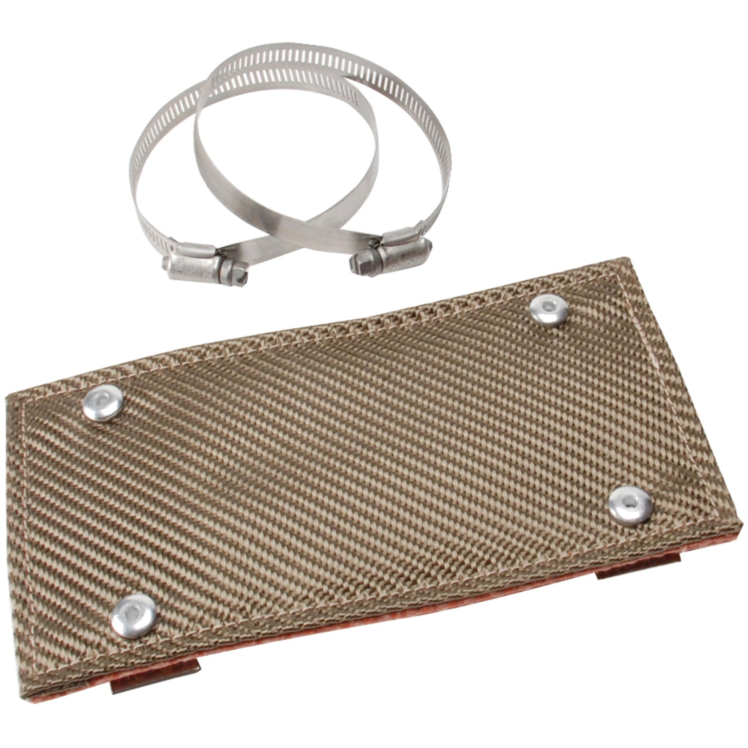 DEI Pipe Shield 4in w x 8in - w/ Stainless Steel Clamps - Titanium ...