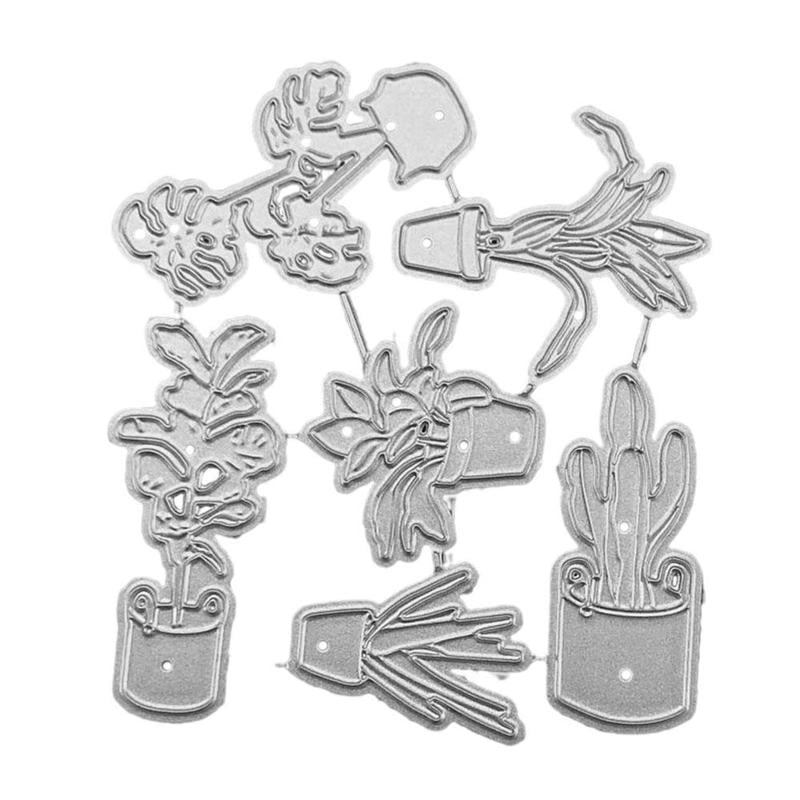 Flower Grass Set Paper Cut Metal Craft Dies Card Making Stencils DIY ...