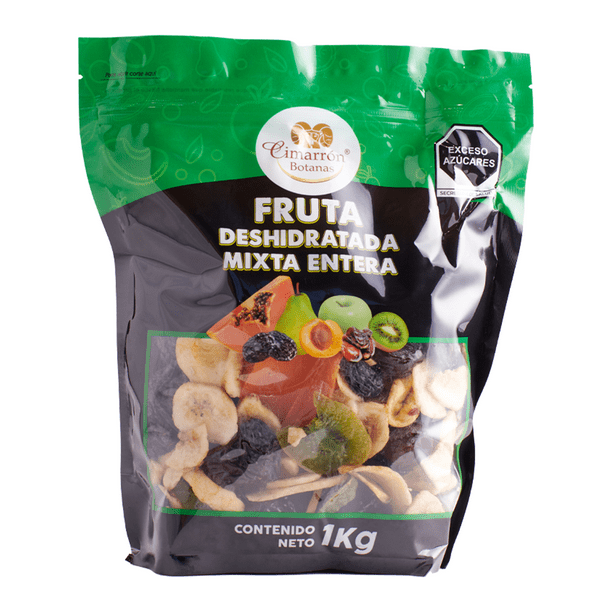 Mix fruta deshidratada entera Cimarrón, 1kg Cimarrón Botanas Fruta ...