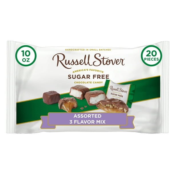 RUSSELL STOVER Sugar Free Chocolate Candy Assorted 3 Flavor Mix, 10 oz ...