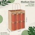 100 Pcs Tivkeber Gift Bags with Handles, Medium Brown 8x4.25x10.25 Inch ...