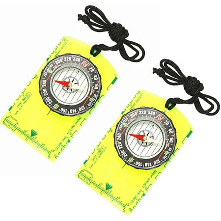 Green acrylic orienteering compass for navigation and hiking | Walmart ...