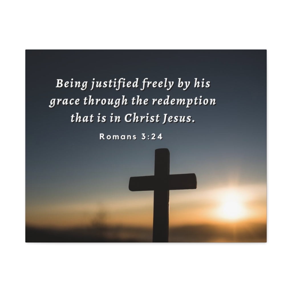 Scripture Walls Redeemed Romans 3:24 Bible Verse Canvas Christian Wall ...