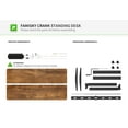 FEZIBO Crank Adjustable Height Standing Desk Splice Board, Walnut ...