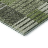 Addison Rugs Mayfield Washable Transitional Striped Green Runner Rug, 2 ...