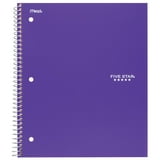 Five Star Spiral Notebook with Pockets, 5-Subject, College Ruled, 200 ...