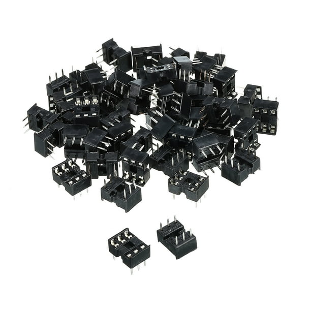 Uxcell DIP IC Chip Socket Adapter Flat Pin 6P 2.54mm Pitch IC Socket ...