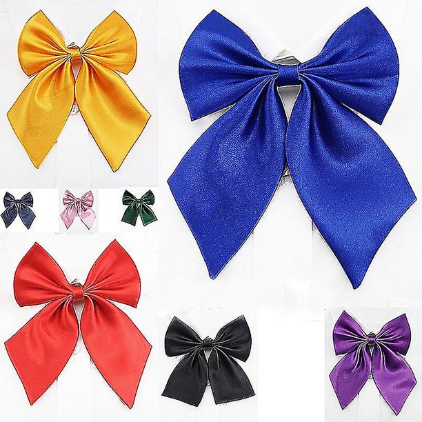 Women Tie Red Butterfly Women's Bow Tie Black Knot Female Girl Student ...