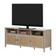South Shore Balka TV Stand, Rustic Oak and Faux Rattan - Walmart.com