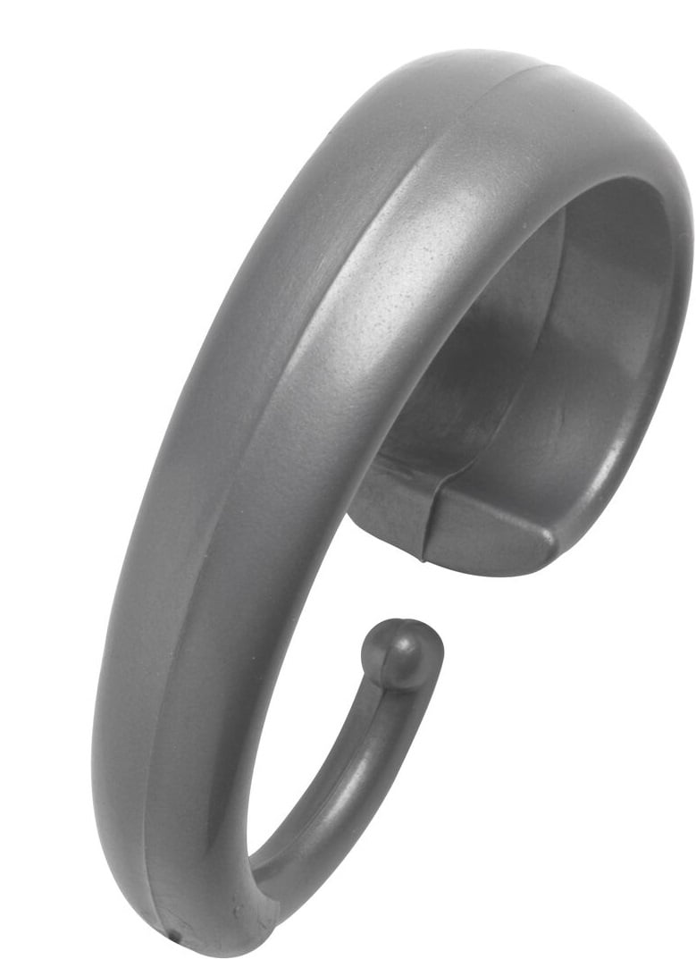 Royal Bath C Type Plastic Shower Curtain Hooks In Silver, Set Of 12 ...