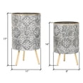 Bantu Modern Metal Planters (Set of 2) - Gray - Walmart.com