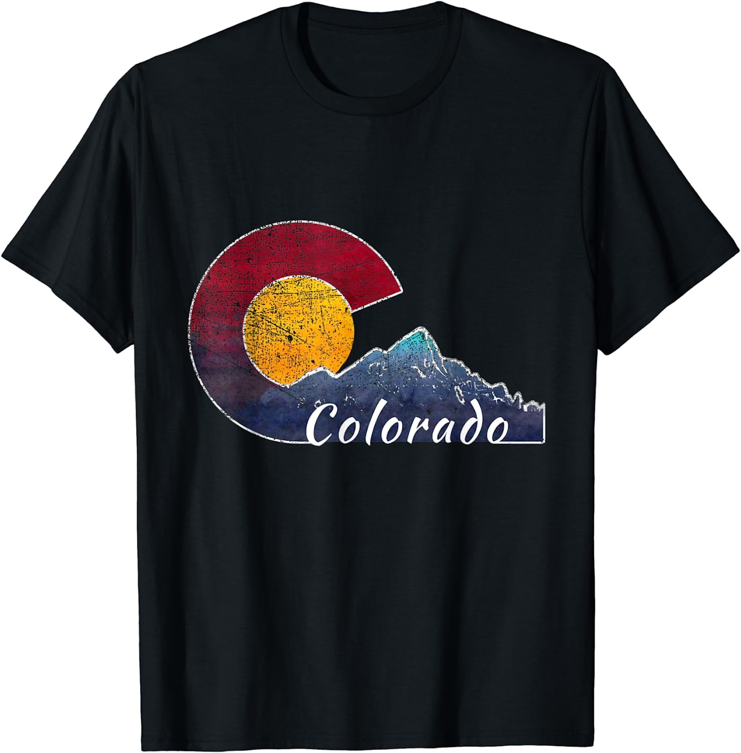 Colorado Flag Themed Mountain Scenery Colorado T-Shirt - Walmart.com