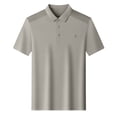 Ceisia Men Shoulder Panel Small Embroidery Logo Short Sleeve Collar ...