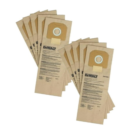 DeWalt DWV012 Dust Extractor 5 Pack 2 Pack Disposable Paper Bags ...