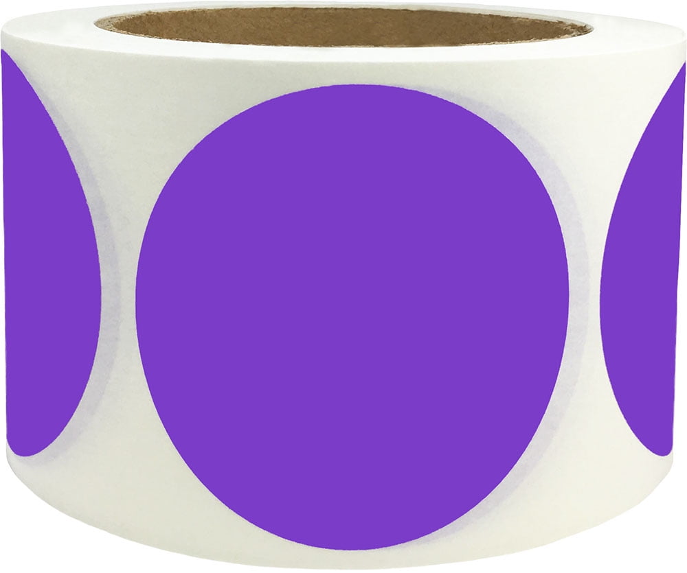 Purple Circle Dot Stickers | 2.5" Inches Round | 500 Pack - Walmart.com