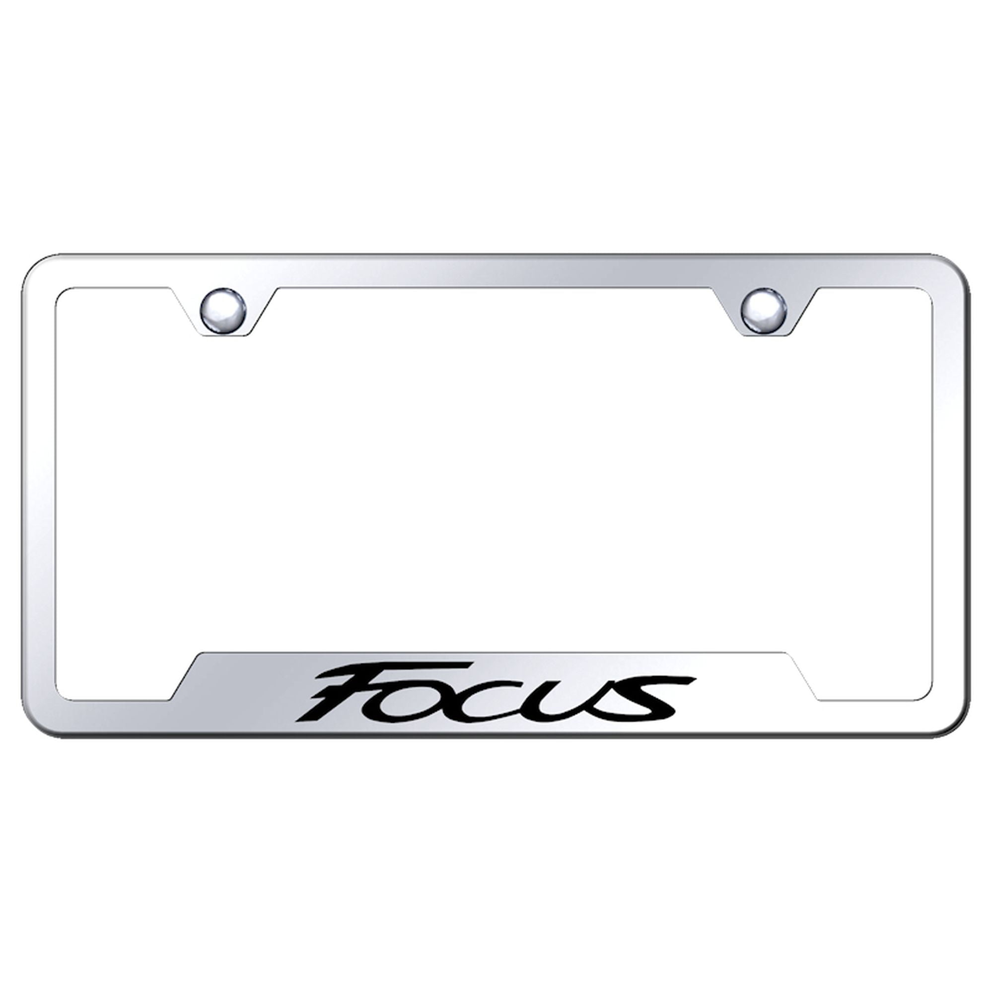 Ford Focus Laser Etched Logo Cut-Out License Plate Frame (Chrome ...