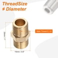 BDKWID-3pcs Brass Reducing Hex Nipple g 1/4 NPT Male Nipple Pipe ...