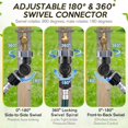 WHFNDF-Outdoor Faucet Extender, 3/4" Garden Hose Swivel Connector with ...