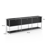 Walmart 2 Tier Metal Storage Cabinets, 3 Doors 3 Shelves Organizer for ...