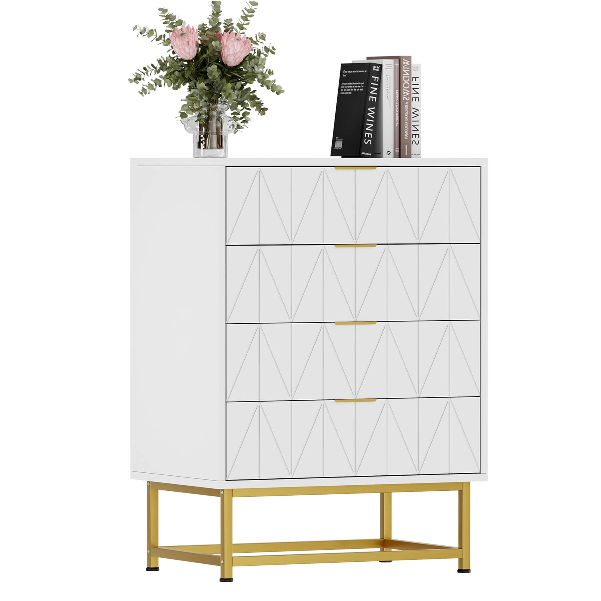 Click here for Bingirl 4 - Drawer Fabric Dresser With Wood Top: S... prices