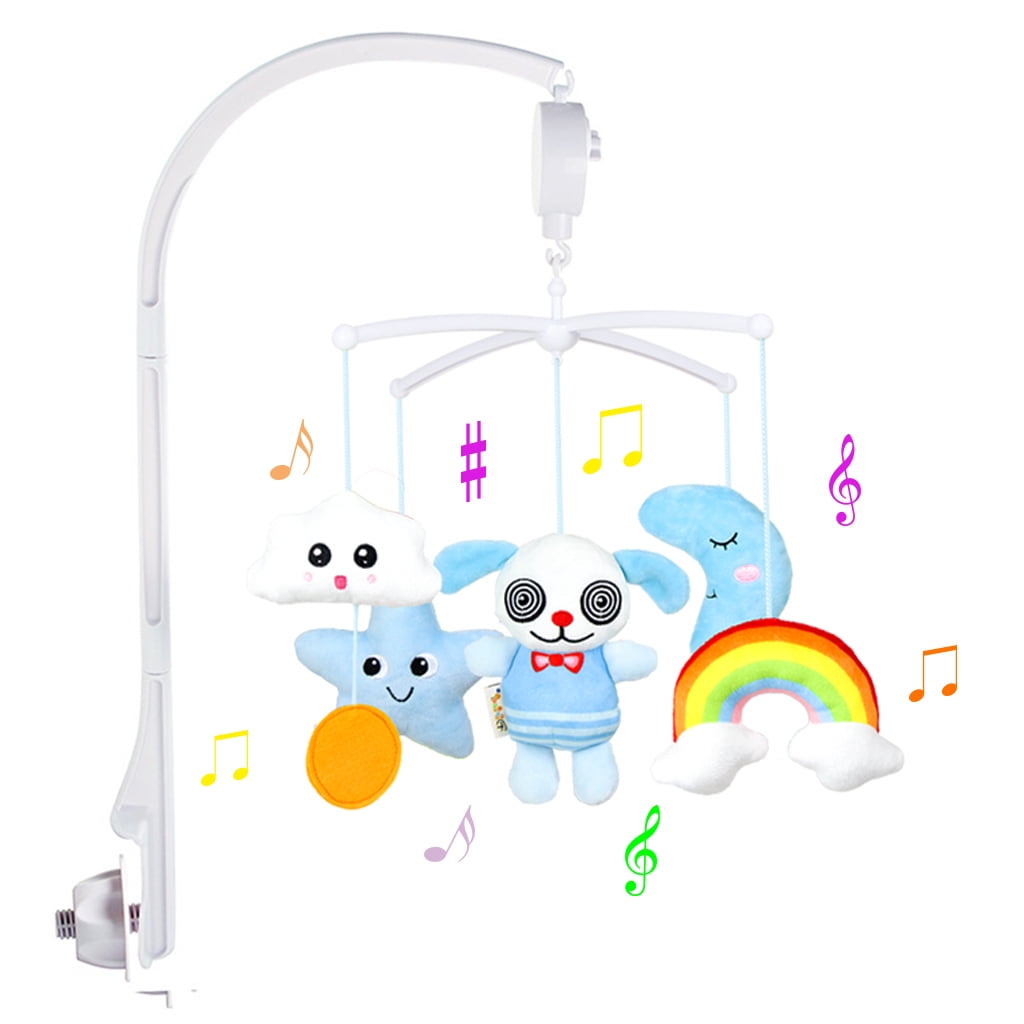 AIPINQI Baby Crib Mobile with Music,Baby Mobile for Crib with Plush ...