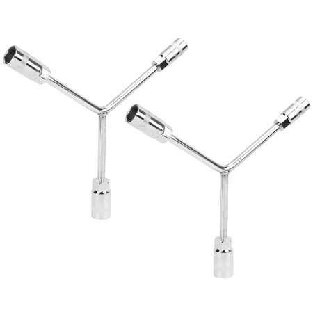 Loewten 2Pcs 3 Way Socket Wrench Y-Type Hex Vanadium Steel Hand Tool ...