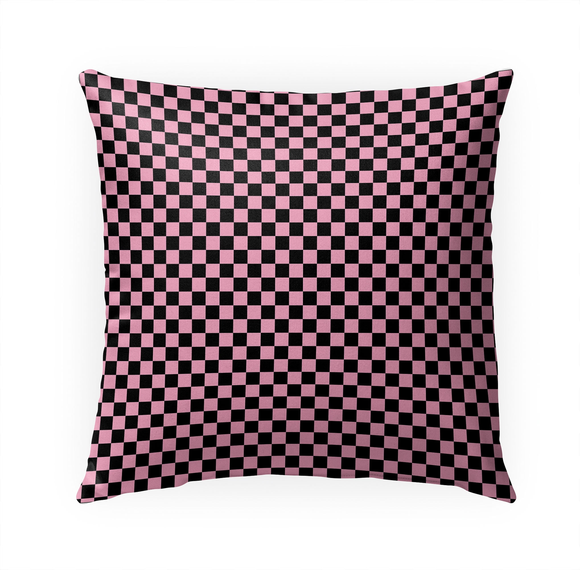Checker Board Pink & Black Outdoor Pillow by Kavka Designs - Walmart.com
