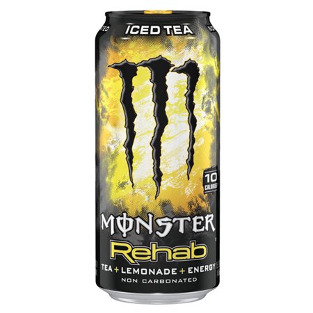Monster Rehab Energy Drink Tea + Lemonade 15.5 Ounce Cans - Pack of 24 ...