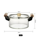 Glass Pots for Cooking On Stove, High Borosilicate Glass Simmer Pot ...
