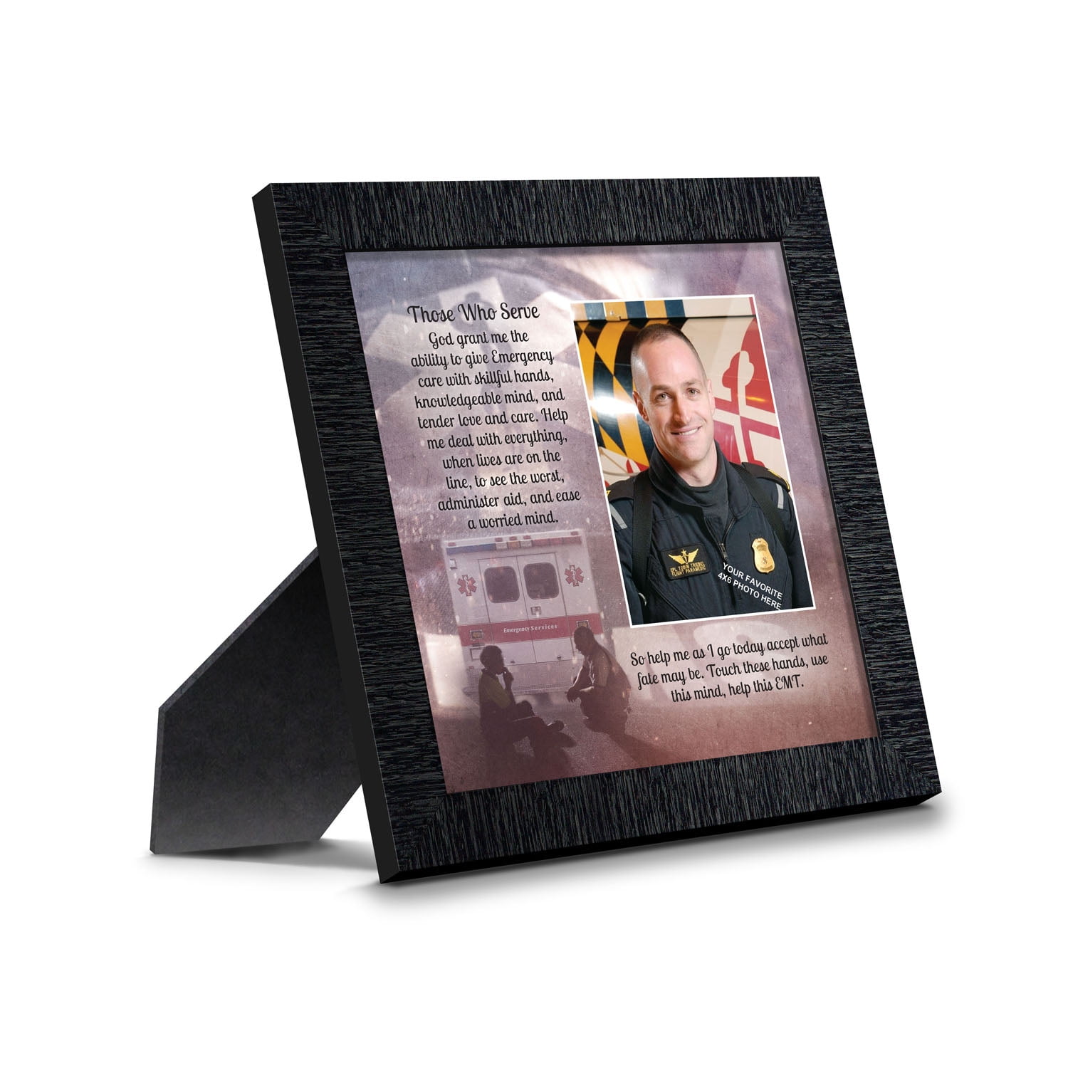 EMT Prayer, Picture Frame for EMT Who Serves the Community, Picture ...