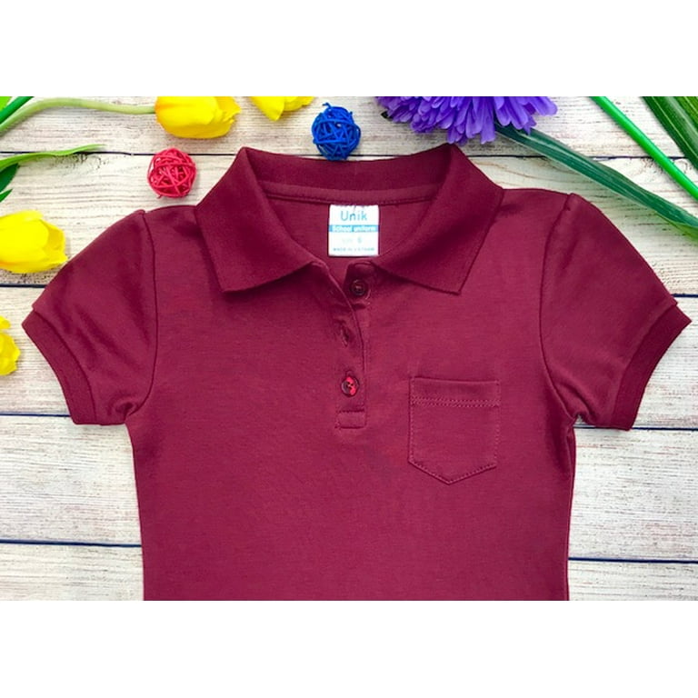 Abercrombie Maroon Polo Shirts For Girls