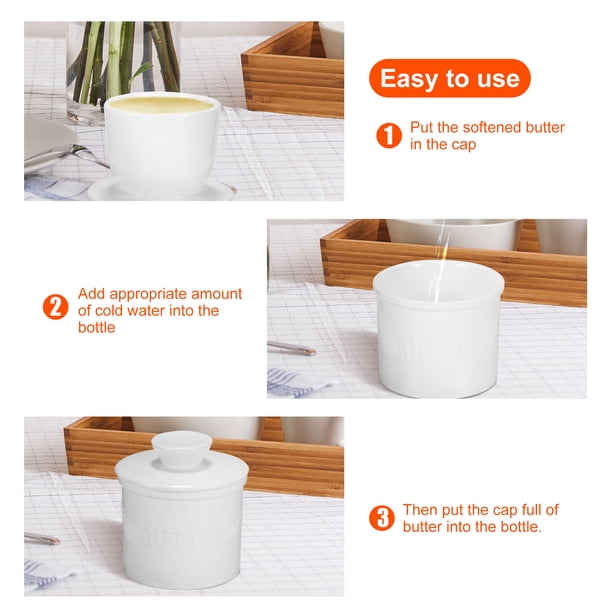 Porcelain Butter Keeper Crock Ceramic Butter Jar Butter Can - Walmart.ca