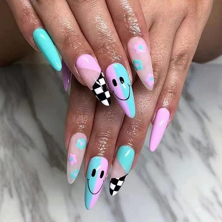 Pink Acrylic Nails Tumblr