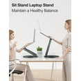 Telescopic Laptop Stand for Desk with 360° Swivel Base, Sit to Stand ...