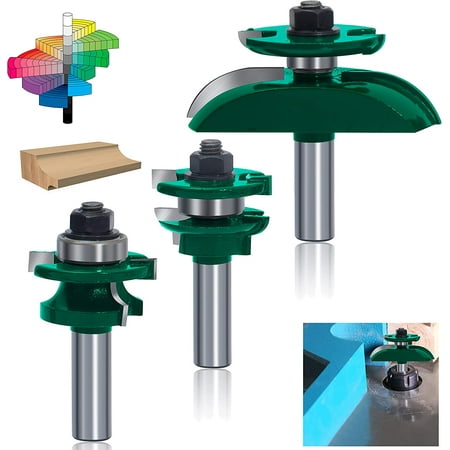 PEALIFE Router Bit Set Raised Panel Door Cabinet Drawer Router Bits ...