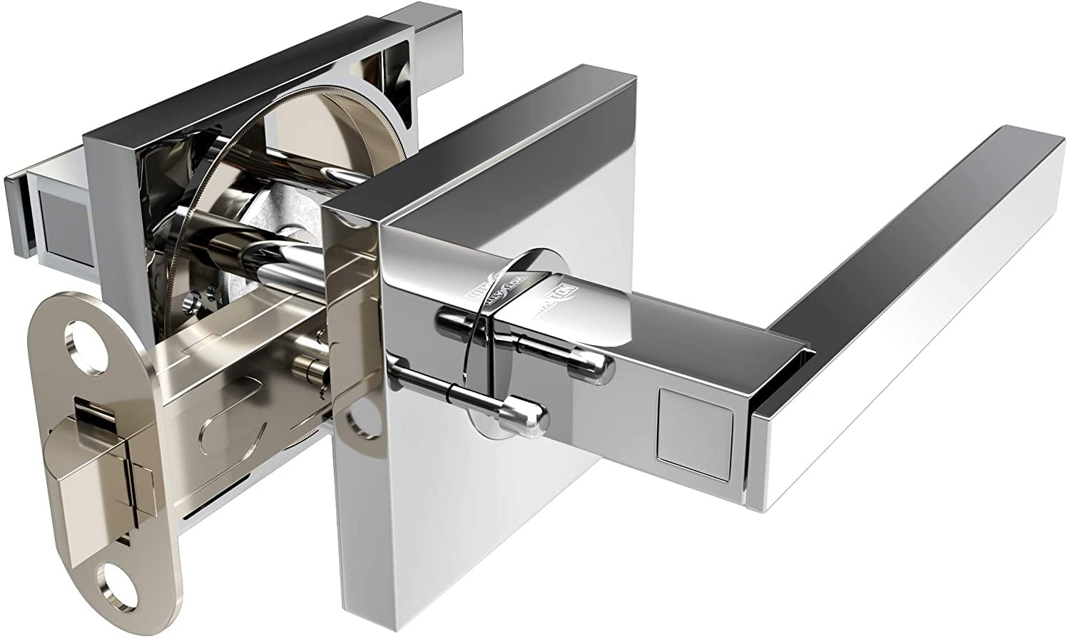 TITANTON 1721 - Modern Door Handle Door Lever Set in Polished Chrome ...