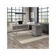 Hybrid 60W x 30D Computer Table Desk in Platinum Gray - Engineered Wood ...
