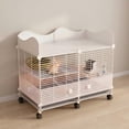 Aqwiopr Indoor Small Animal Cage with Storage Top & Wheels - Rolling ...