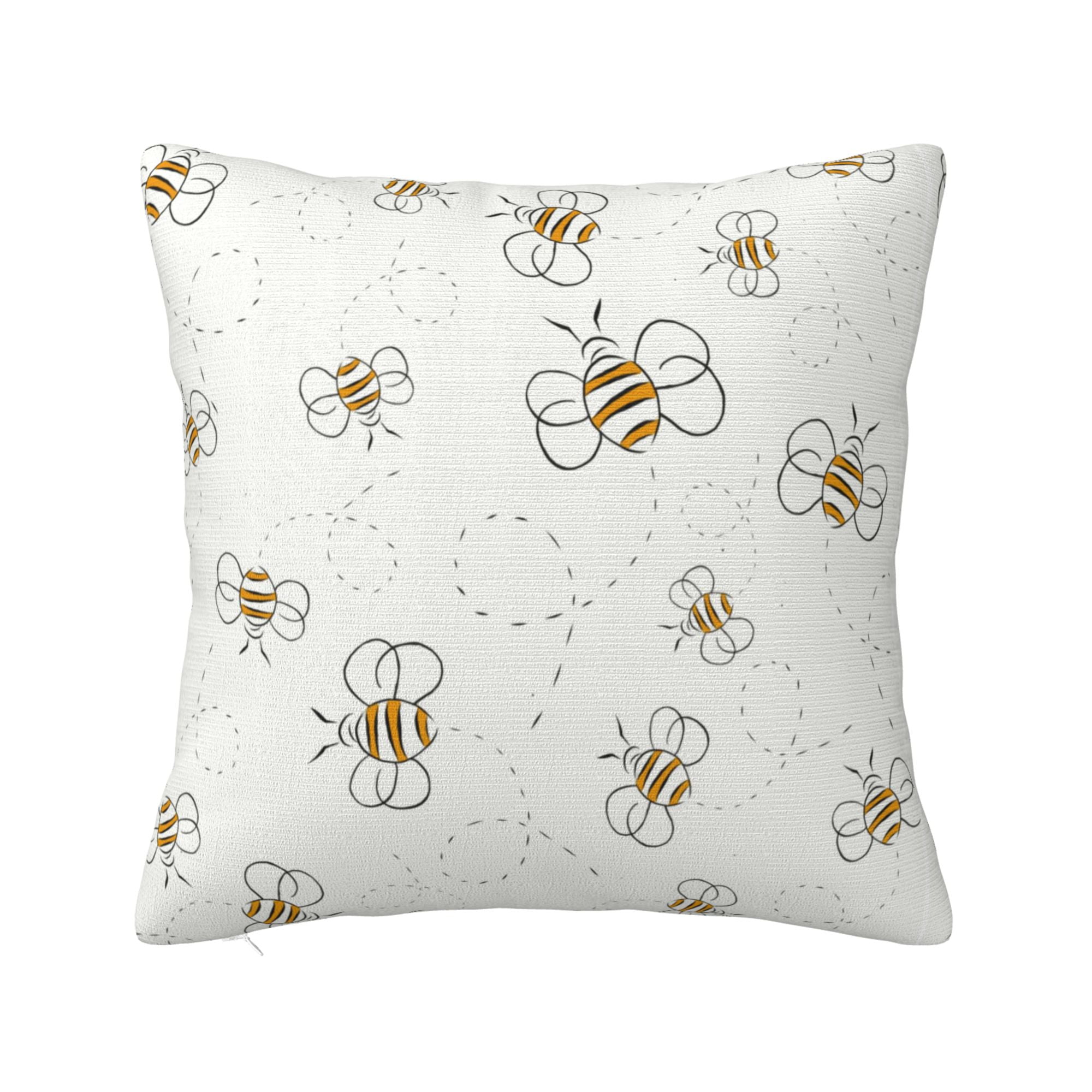 ZICANCN Bees Design Nature Decorative Throw Pillow Covers , Couch Sofa ...
