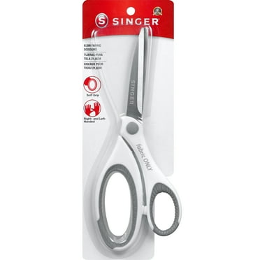 SINGER Bent Fabric Scissors, 8.5 Inch, Stainless Steel Blades, Red ...