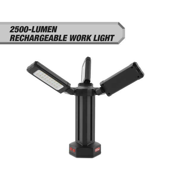 Hyper Tough Rechargeable 1200 Lumen LED Work Light with Magnet, Fold ...