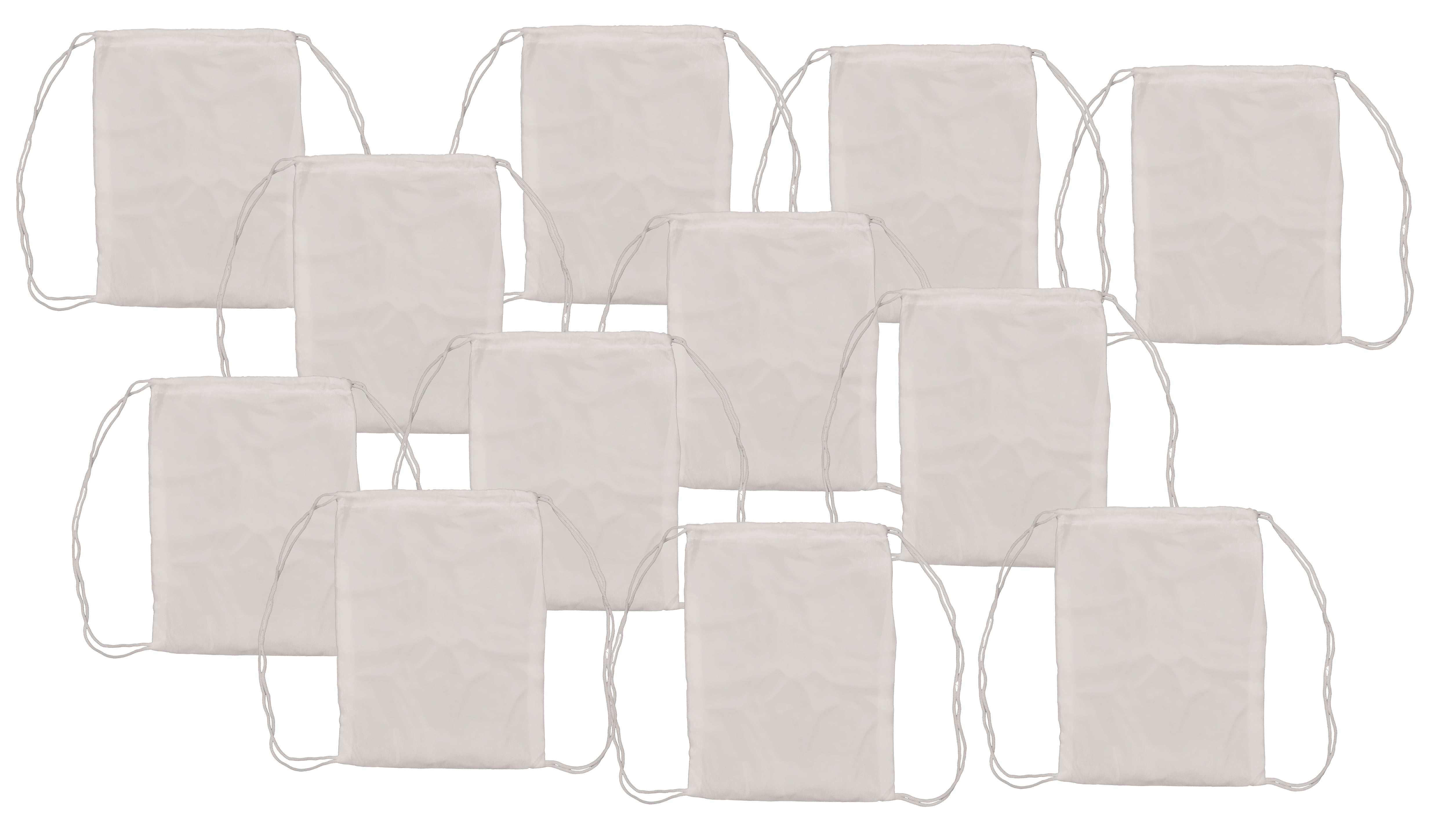 White Drawstring Backpacks Sports Travel Craft Party Favor Bags Lot of ...