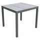 Armen Living Bistro Outdoor Patio Dining Table in Grey Powder Coated ...