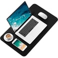 Desk Mouse Pad, 23.6" x 11.8" PU Leather Desk Mat, Extended Mouse Pad ...
