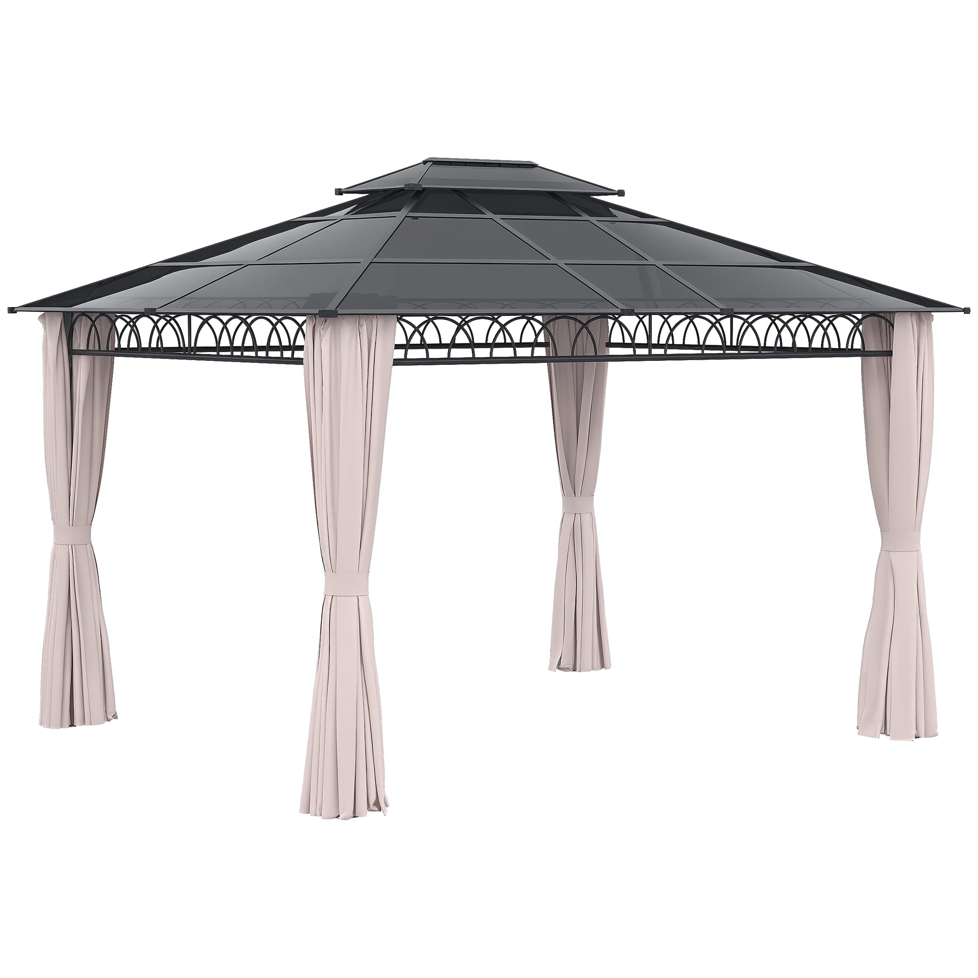 Click here for Outsunny 10 X 12 Double Roof Hardtop Gazebo With N... prices