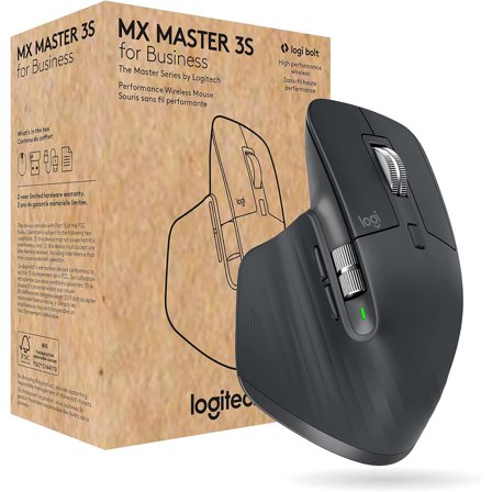 Logitech MX Master 3S Performance Wireless Mouse (Black) with ...