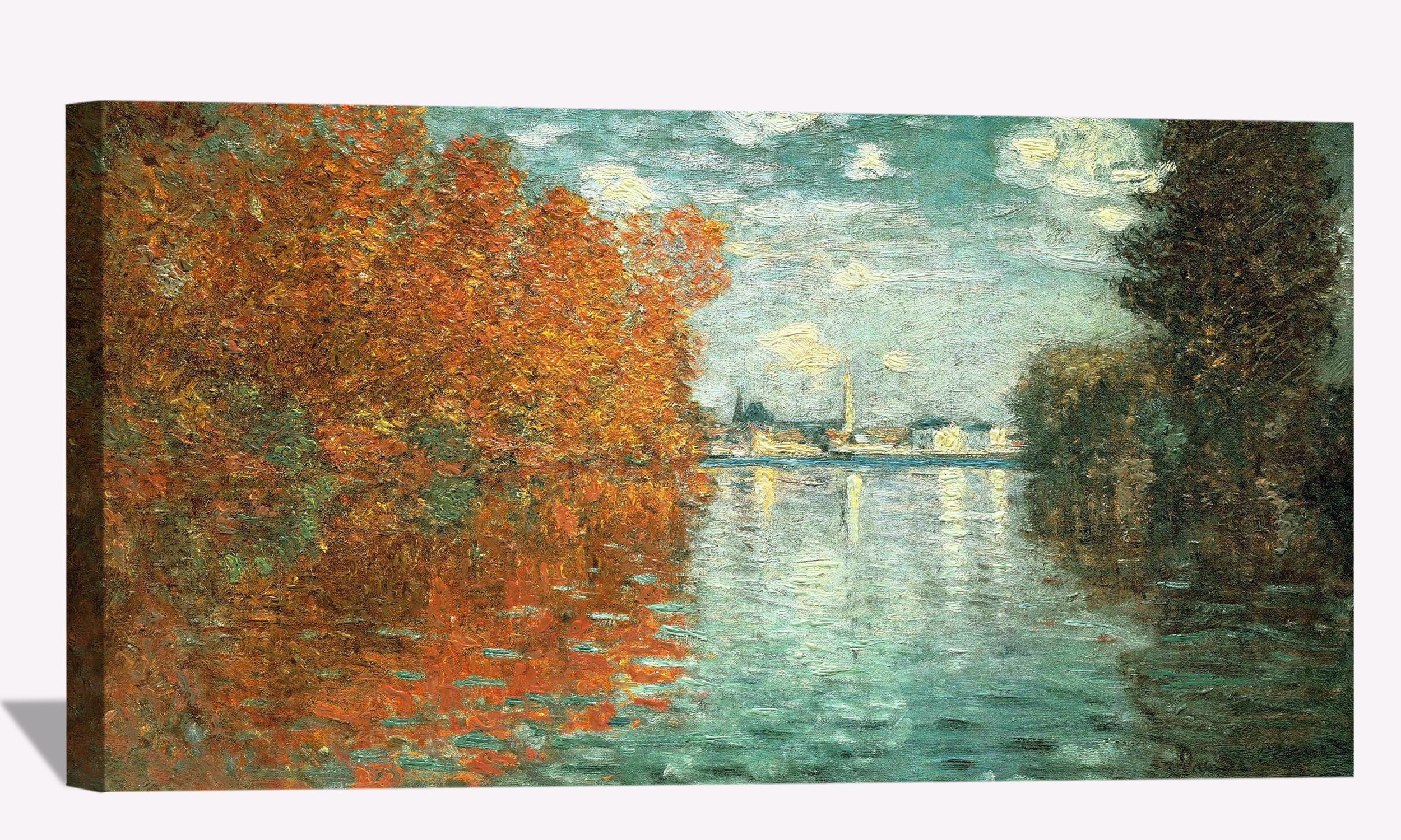 Claude Monet Canvas Wall Art Monet Autumn Effect At Argenteuil Framed ...