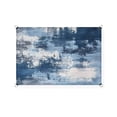 Abstract Stitching Sun Shade Sail 14'X18' White Blue Blend Texture UV ...