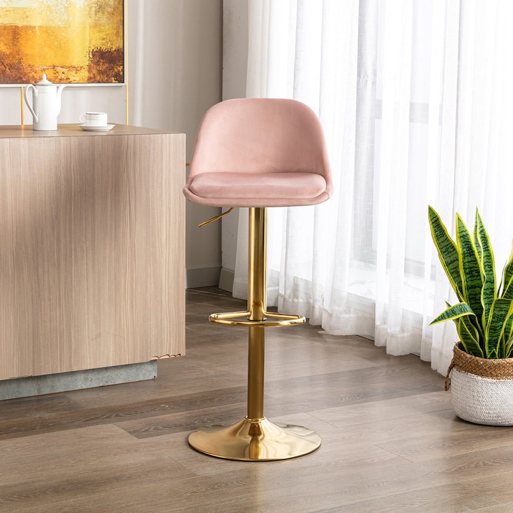 Gplesas Barstools Adjustable Height Dining Chair With Back And Footrest ...